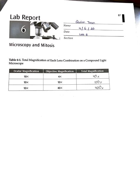 tran lab report 6 r lab report andui°nn 1roo name date lctb g section