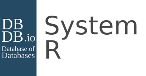 System R Database Of Databases