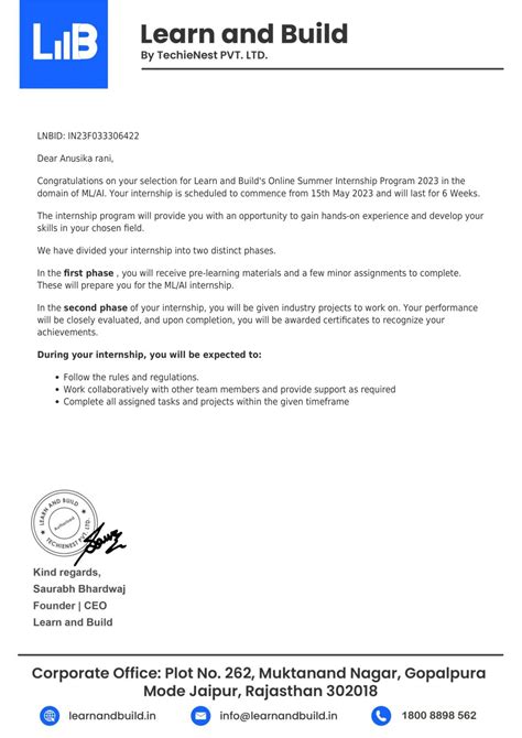 Anusika Rani On Linkedin Lnb Learnandbuild Learnandbuildsummertraining Btechinternship