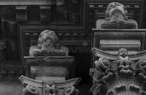 Strange Tiny Creature On The CathedralÂ´s Main Facade Stock Image