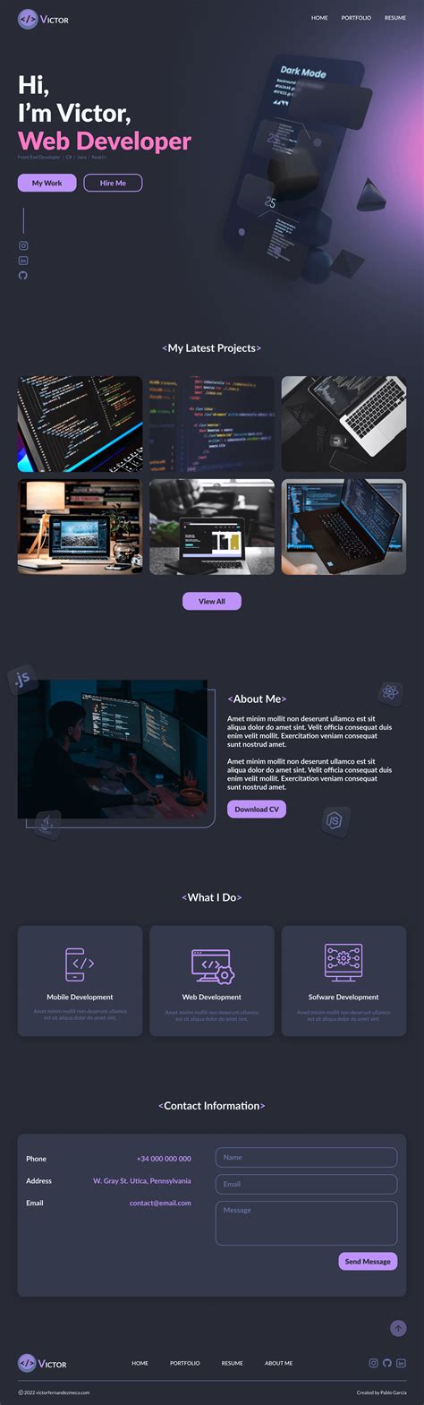 Web Developer Webpage Design Any Feedback Ruidesign