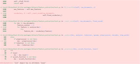 Python I Am Trying To Construct Tf Idf Matrix In Order To Compute