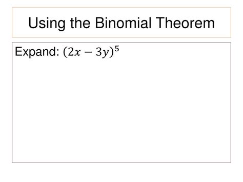 PPT - The Binomial Theorem and Pascal’s Triangle PowerPoint Presentation - ID:4014057