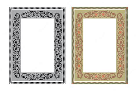 Premium Vector Vintage Traditional Realistic Frames Set On White