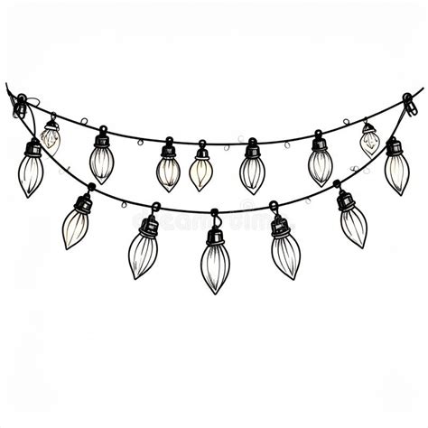 Double String Of Teardrop Shaped Lights Illustration Stock Illustration Illustration Of Party