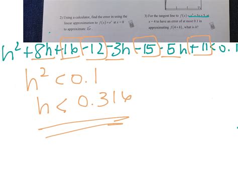 Linear Approximations Math Showme