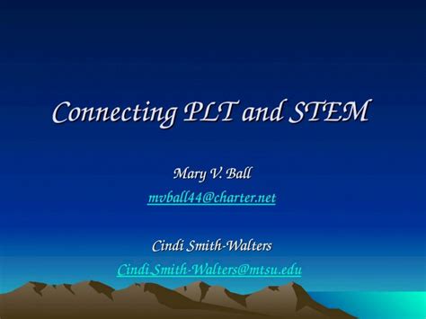 Ppt Connecting Plt And Stem Dokumentips