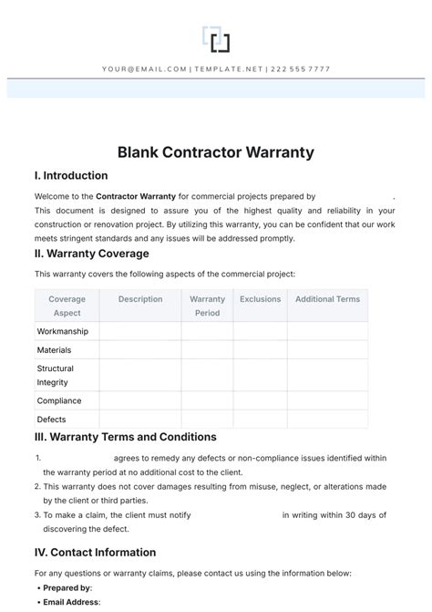 Free Warranty Templates To Edit Online And Print