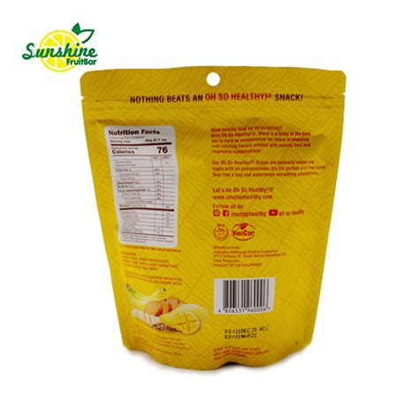 Sunshine Fruitbar Oh So Healthy Mango Fruit Crisps 40g