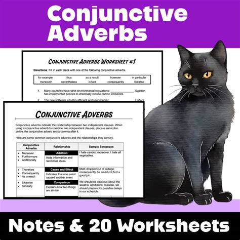 Conjunctive Adverbs Combining Sentences By Hovel Of Resources Tpt
