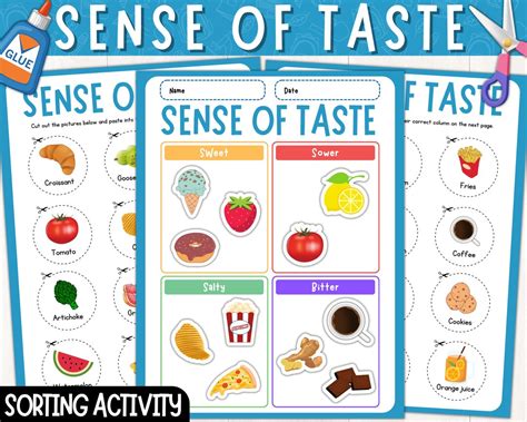 Sense Of Taste Sorting Activity Sorting Food Based On Taste Activity