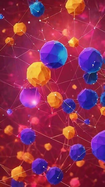 Premium Photo Abstract Background Molecules Technology With Polygonal Shapes Connecting Dots