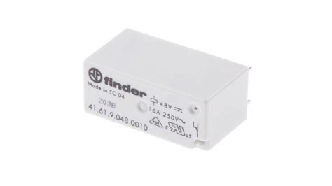 41 61 9 048 0010 Finder Pcb Mount Non Latching Relay 48v Dc Coil