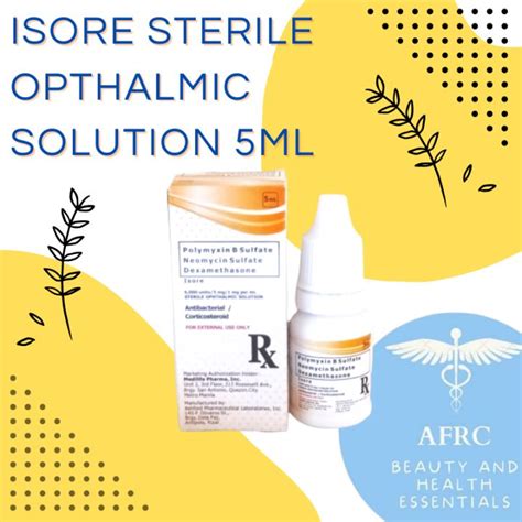 Afrc Isore Sterile Opthalmic Solution 5ml Lazada Ph