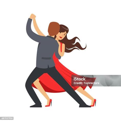 라틴계 다채로운 문자 벡터 일러스트 레이 션을 춤 전문 댄서 커플 공연에 대한 스톡 벡터 아트 및 기타 이미지 공연 남자