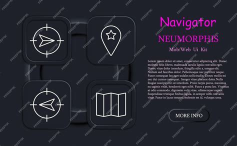 Premium Vector Navigator Set Icon B Location Pointer Mark Pointer Tip Map Cross A Up Down Left