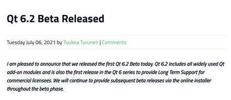 Qt發布6 2 Beta即將迎來第一個Qt 6 LTS版本 iThome Qt發布6 2 Beta即將迎來第一個Qt 6 LTS版本 iThome