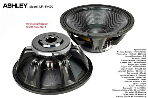 Jual Speaker Ashley Inch Full Range Terbaru Jun Lazada Co Id