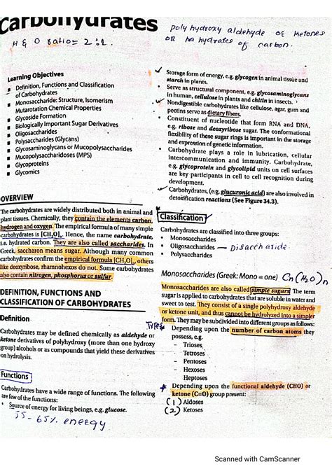 SOLUTION Carbohydrates Definition And Classification Studypool