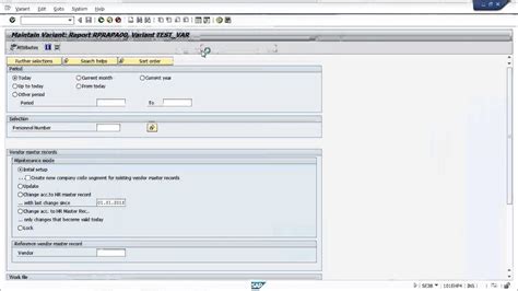 Creation Of Program Variants In Sap Youtube