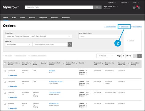 Order Status Change Notifications MyArrow Updates