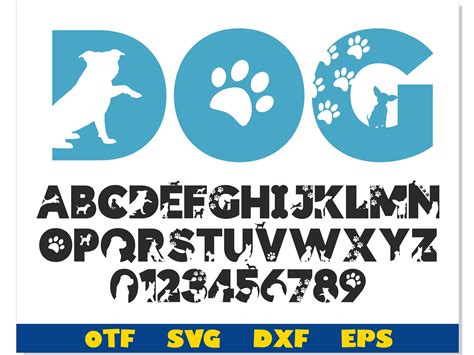 Dog Font Svg Cricut Dog Font Otf Dog Font Png Paw Font Sv Inspire