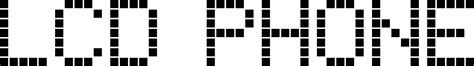 Lcd Phone Font