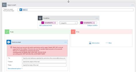 solved send email condition not working please help power platform