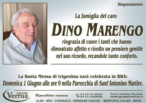 Dino Marengo Necrologi Del Corriere Di Alba E Bra