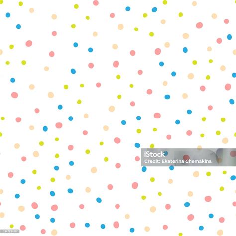 흰색 배경에 파스텔 색상의 여러 가지 빛점과 매끄러운 귀여운 미니멀 한 유치 한 부드러운 패턴 벡터 일러스트 배경입니다 귀여운에 대한 스톡 벡터 아트 및 기타 이미지