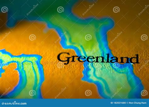 Geographical Map Location Of Greenland In Artic Region In North America