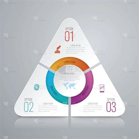 信息图表 模板 商务 计算机图标 计划书 三角形 绘画插图 计算机制图 计算机图形学 想法素材 花瓣网