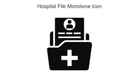 Hospital File Monotone Icon In Powerpoint Pptx Png And Editable Eps