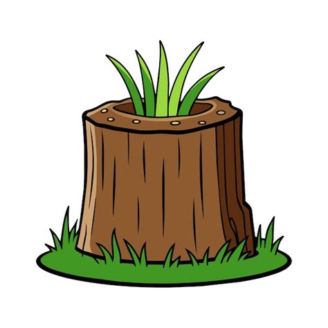 Premium Vector Tree Stump Concept Illustration