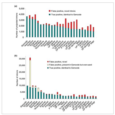 Comparison Of Introns Between The Gencode Reference And The 24 Tracks