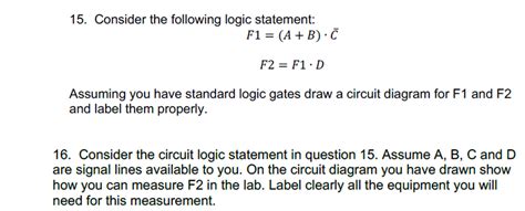 Solved 15 Consider The Following Logic Statement F1 A