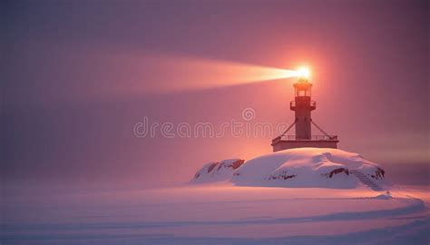 Lighthouse At Night Night Beacon Coastal Light Lighthouse Night Light Beacon Generative Ai