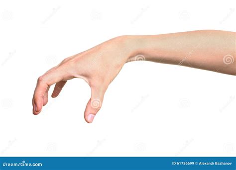 Woman Showing With Her Hand As If She Is Squeezing Something Stock