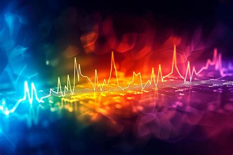 An Abstract Digital Art Depicting Vibrant Pulse Signals In A Spectrum