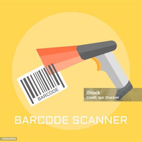 바코드 스캐너 플랫 디자인 스타일 벡터 일러스트레이션 가격에 대한 스톡 벡터 아트 및 기타 이미지 가격 계산대 노랑 Istock