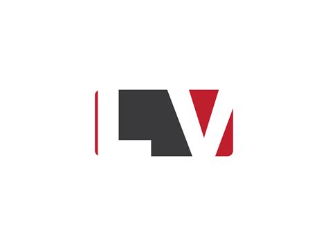 Simple Square Shape Lv Png Logo Letter Vector Initial Lv Logo Icon