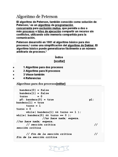 Algoritmo De Peterson Pdf