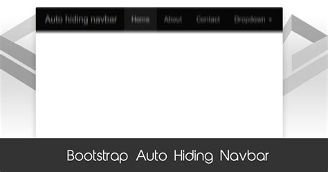 Bootstrap Auto Hiding Navbar Rcss