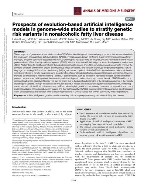 Pdf Prospects Of Evolution Based Artificial Intelligence Models In