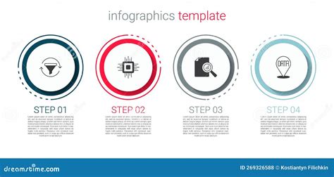 Set Sales Funnel With Chart Processor Cpu Document Graph And Data