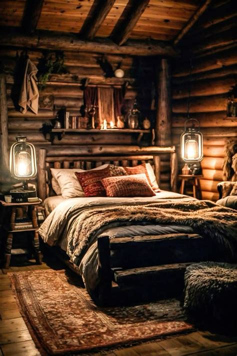 Rustic Cabin Bedroom Interior Design Rustic Cabin Interior With