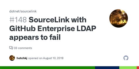 SourceLink With GitHub Enterprise LDAP Appears To Fail Issue Dotnet Sourcelink GitHub