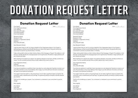 Donation Request Letter Printable Donation Letter Template
