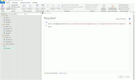 powerquery lire un tableau structuré