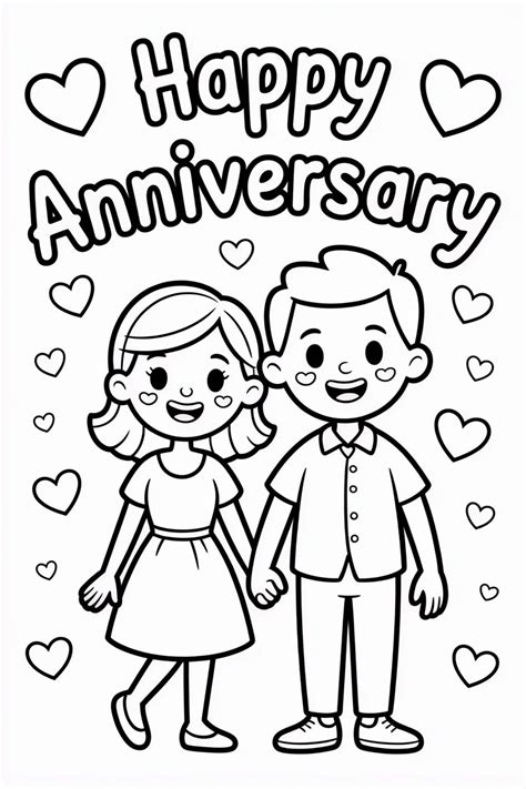 20 Happy Anniversary Coloring Pages Free Printable Pdfs